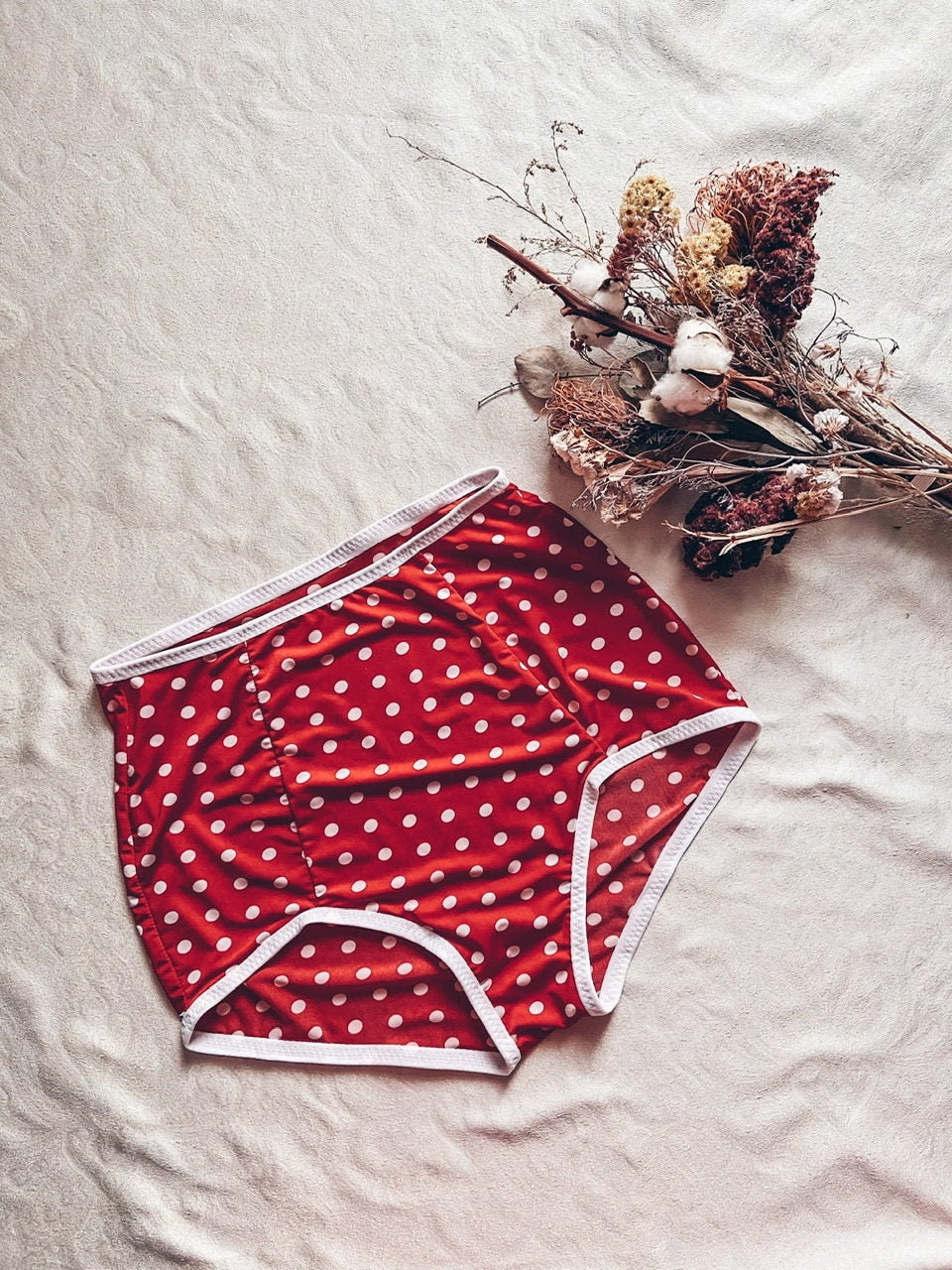 Red Polka Dot Panties Polka Dot Retro Underwear Pinup Etsy