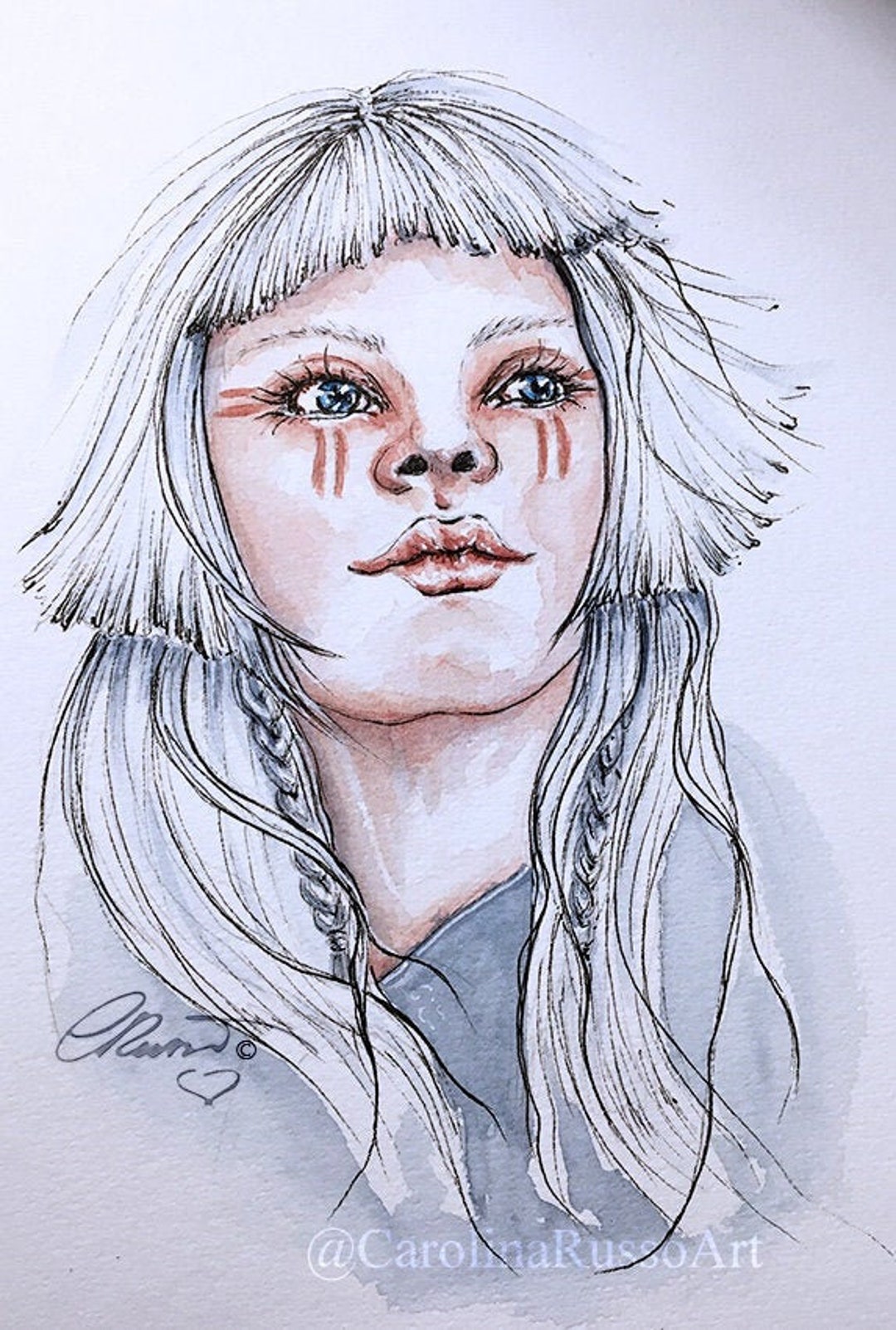 Aurora, Fan Art Portrait, Limited Edition Signed Print, Hand Enhanced ...