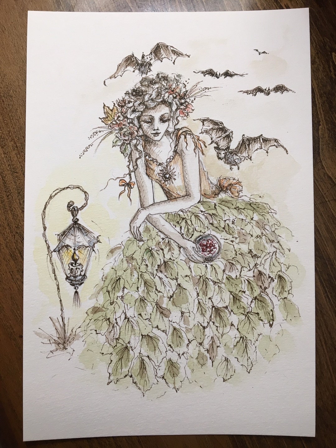 Bats, Watercolor, Bat's Goddess, Fairyland, Open Edition Signed Prints ...