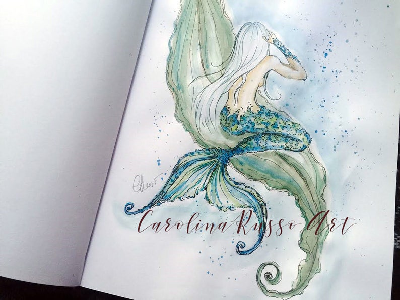 Ethereal Mermaid Limited Edition Print Mermaid Illustration | Etsy