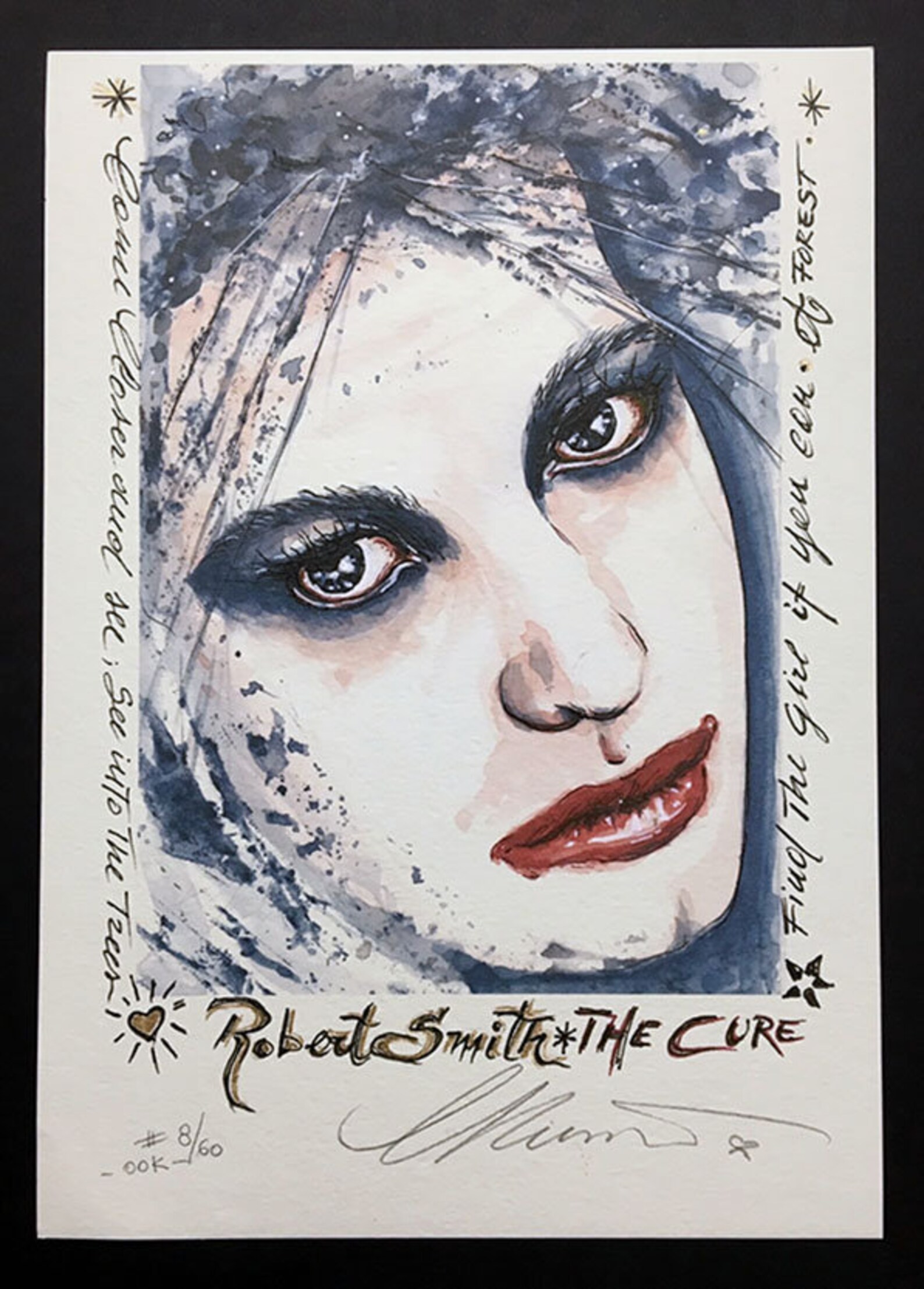 Robert Smith, the Cure, Limited Edition Print, Hand Enhanced ...