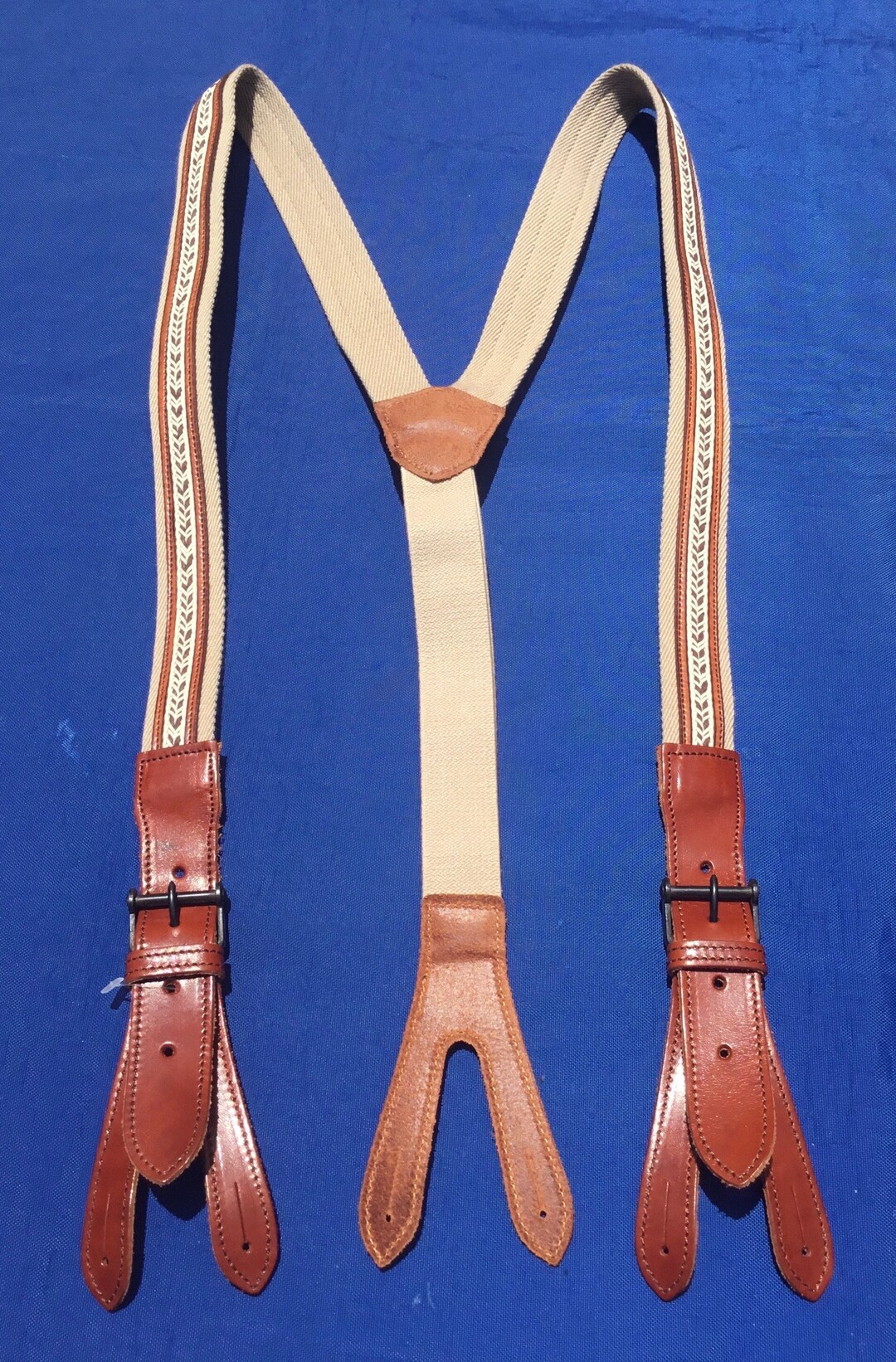 Spanish Leather Equestrian/flamenco Tirantes/button-on Leather Braces ...