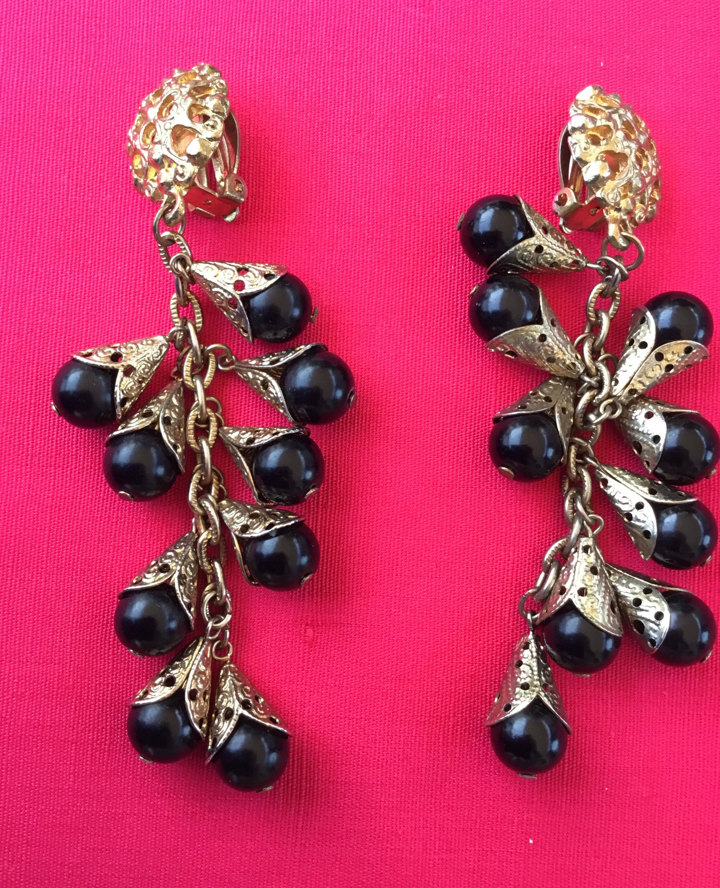 Vintage Spanish Flamenco Clip on Earrings/pendientes Heavy - Etsy
