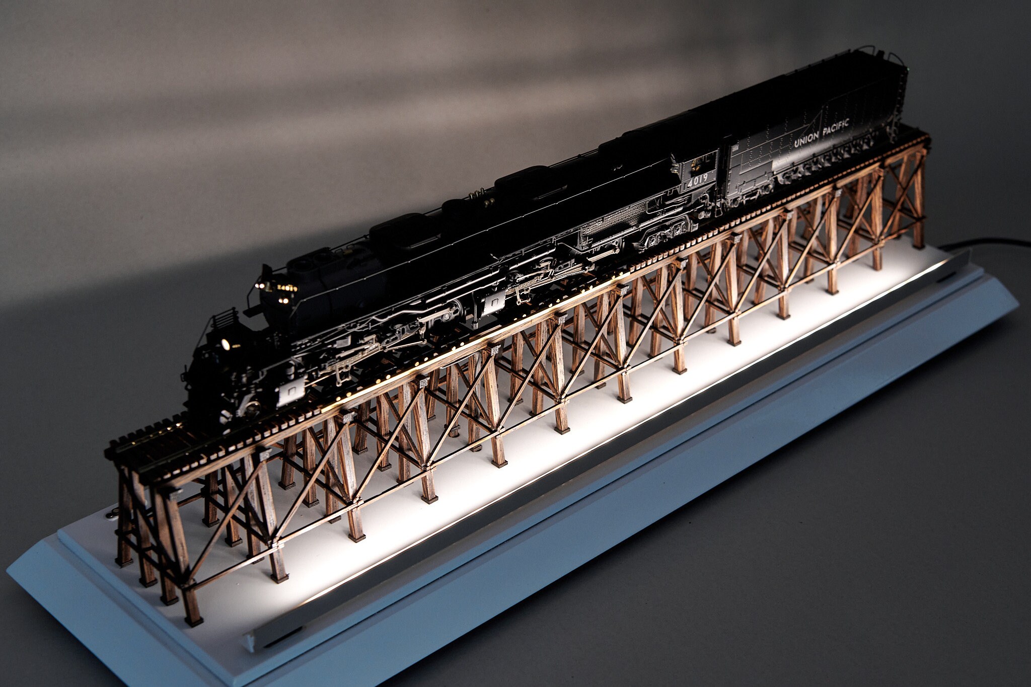 Working Model Train Display Bridge With DCC Light - Etsy