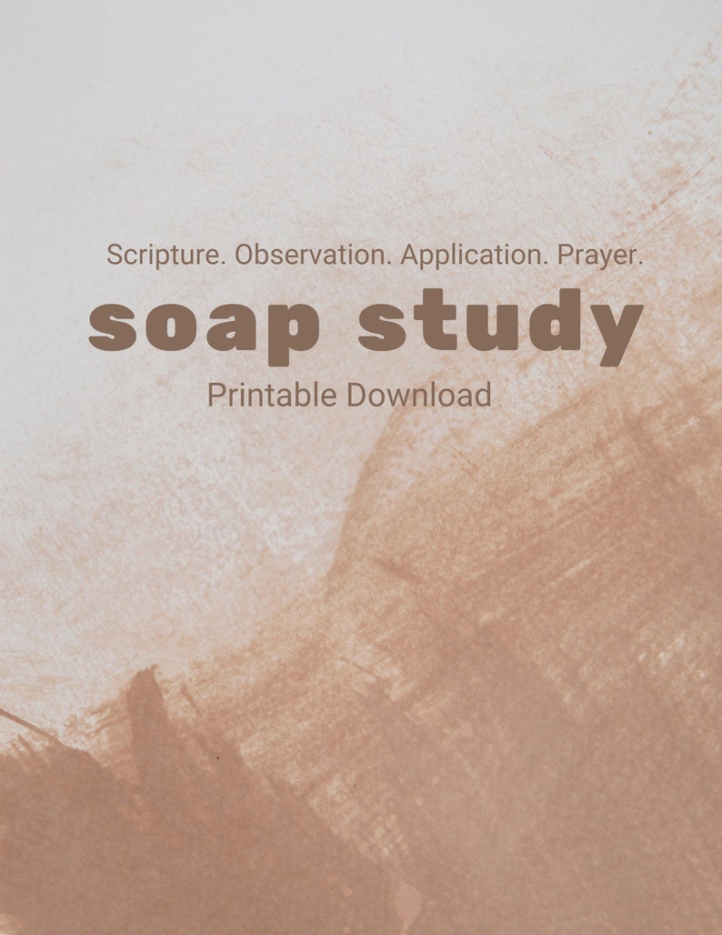 SOAP Bible Study Printable Download - Etsy