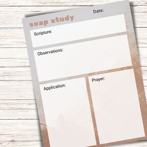 SOAP Bible Study Printable Download - Etsy