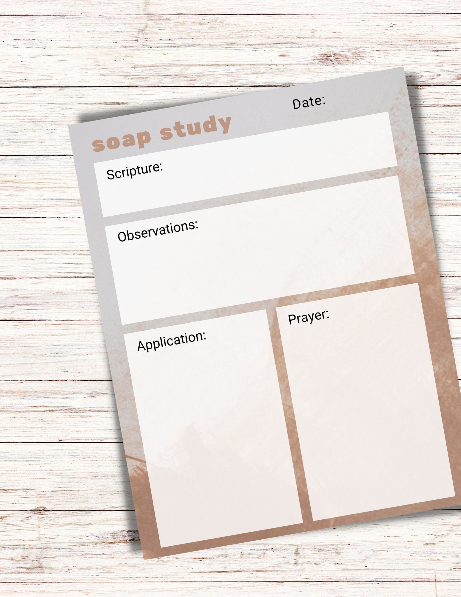 SOAP Bible Study Printable Download - Etsy