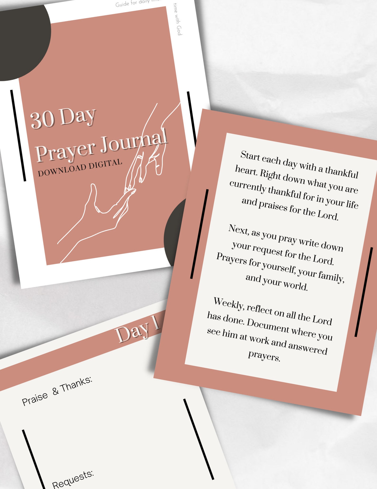 30 Day Prayer Journal Digital Download Etsy