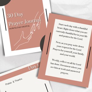 30 Day Prayer Journal, Digital Download - Etsy