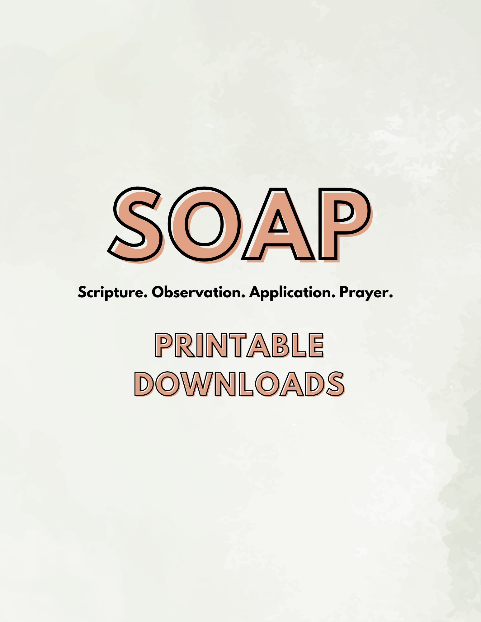 SOAP Bible Study Printable Download - Etsy