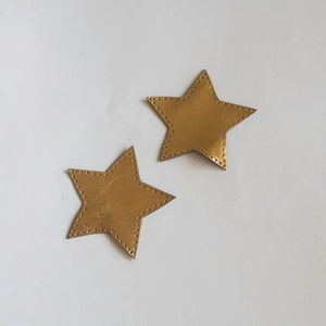 Golden Stars, Leather Star Patches, Gold Elbow Patches, 1 Set (2 Pcs ...