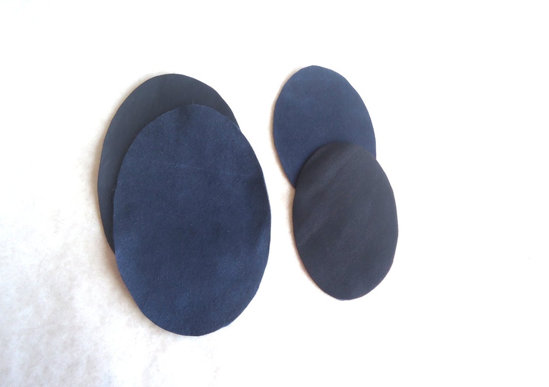 Navy Suede Oval Leather Patches: Elbow or Knee Repair - Etsy