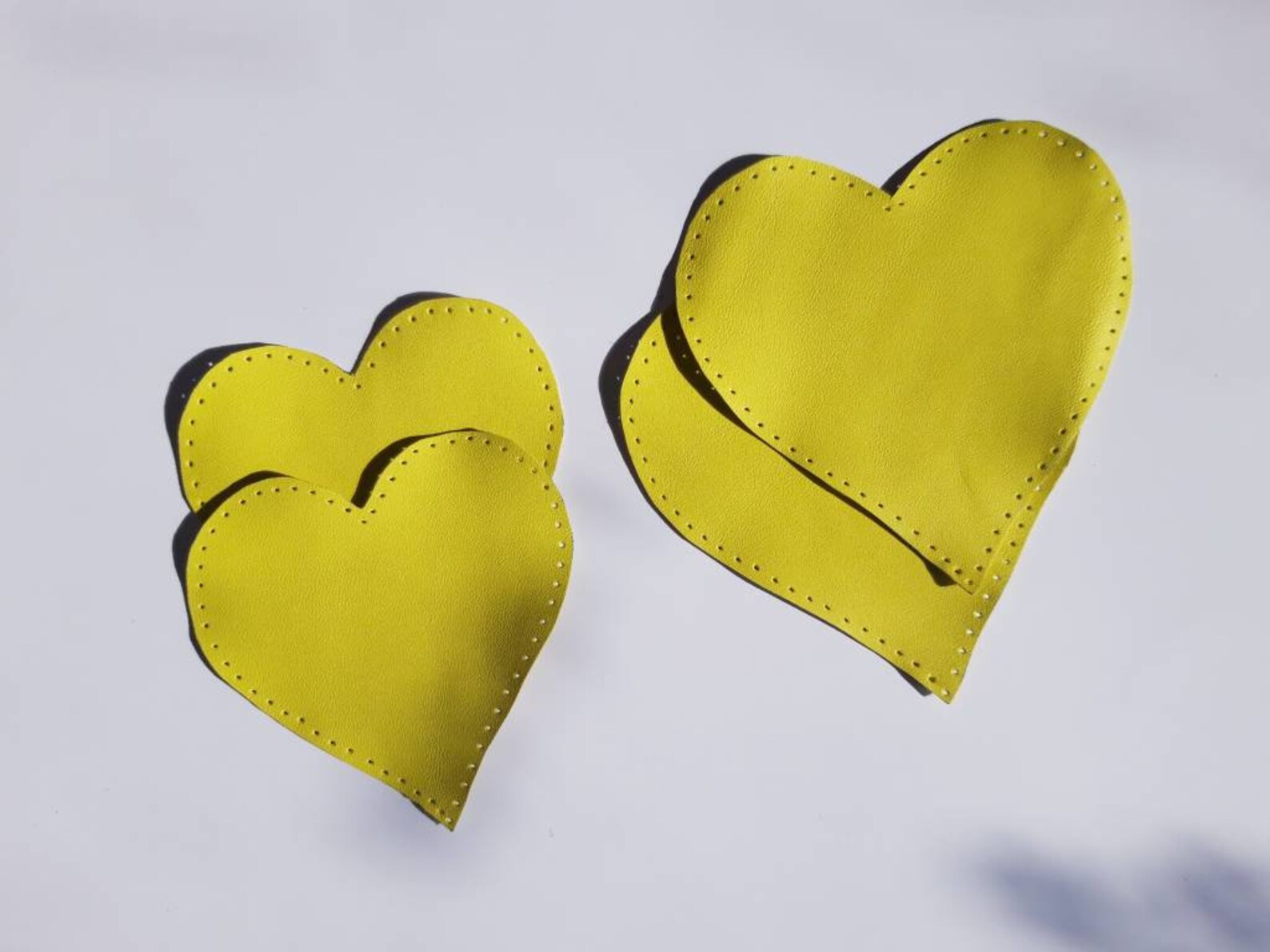 Lime green leather heart elbow patches knee pads | Etsy