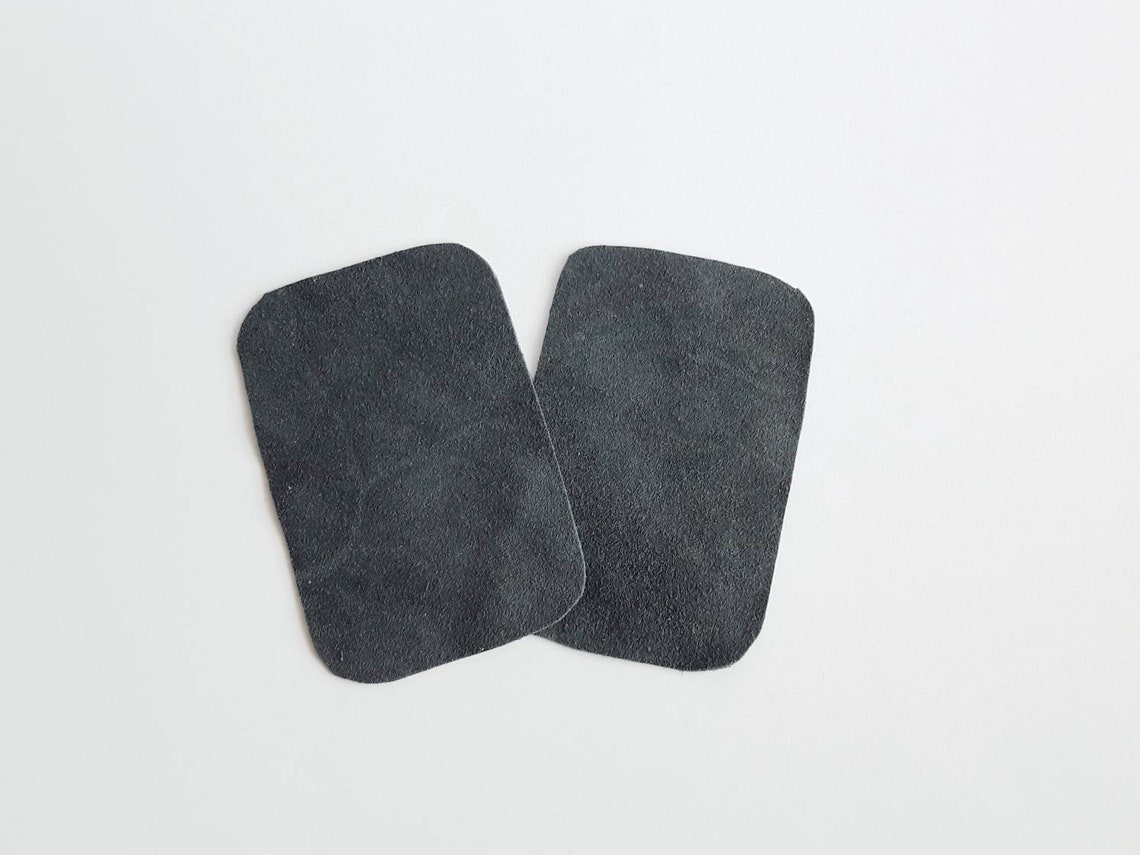 Suede Elbow Pads, Gray Rectangular Leather Sew on Patches - Etsy