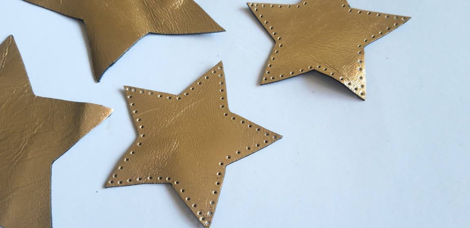 Golden Stars, Leather Star Patches, Gold Elbow Patches, 1 Set 2 Pcs ...