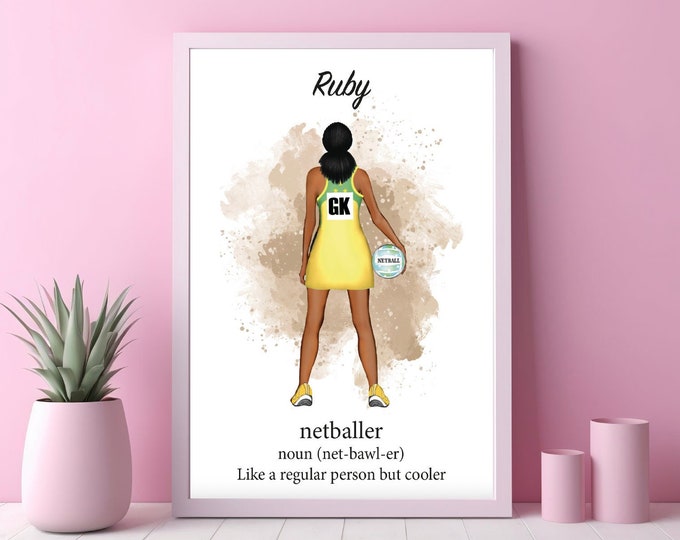 Personalised Netball Player Poem Print Gift - Etsy UK