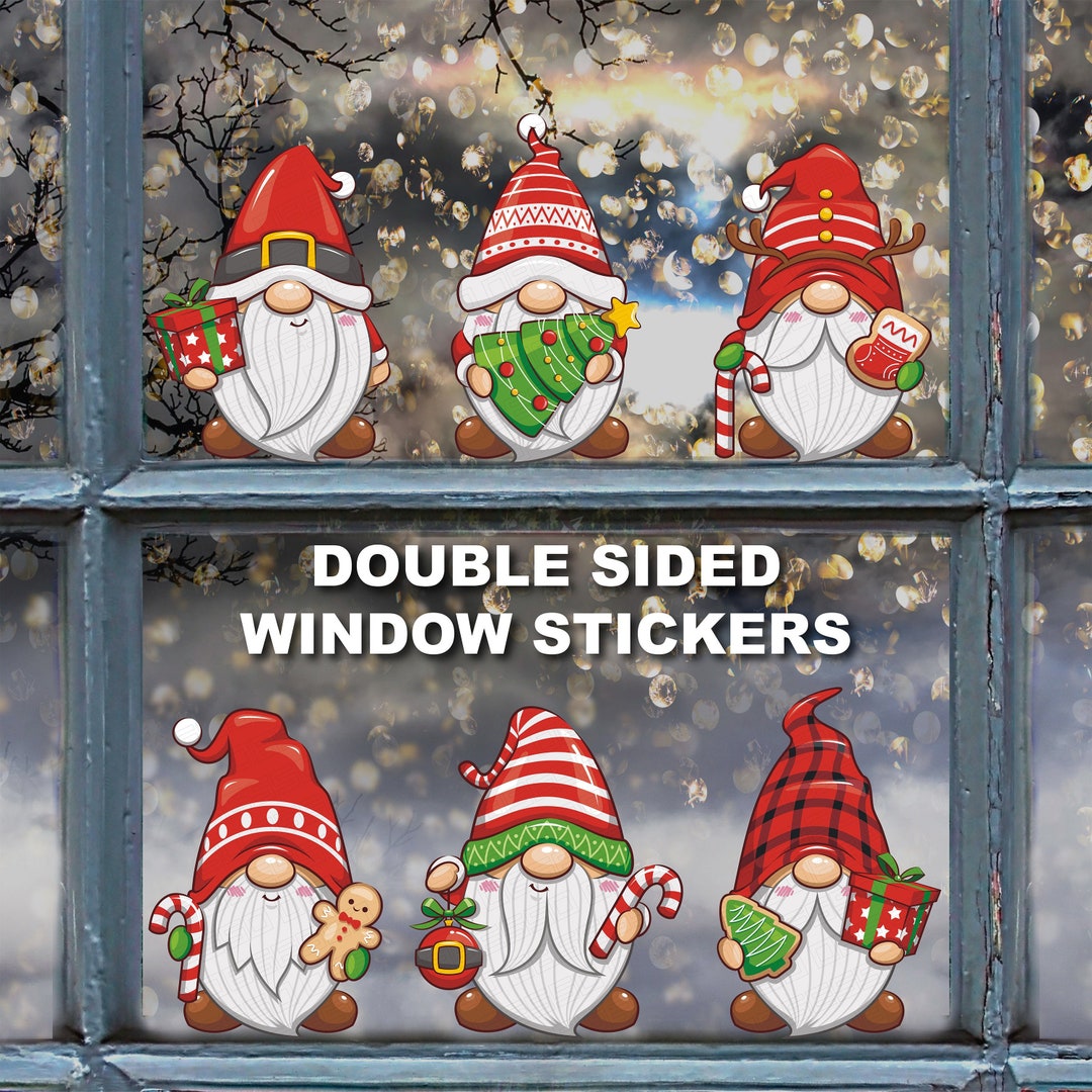 Christmas Gonk Gnome Decoration Xmas Window STICKERS NOT - Etsy UK