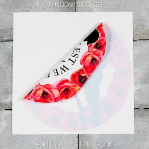 Lest We Forget Remembrance Day Sticker Poppys Wall or - Etsy