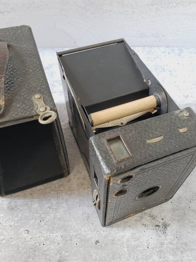 Vintage Kodak Brownie No. 2A Camera, Black Box Kodak 116 Film Brownie ...
