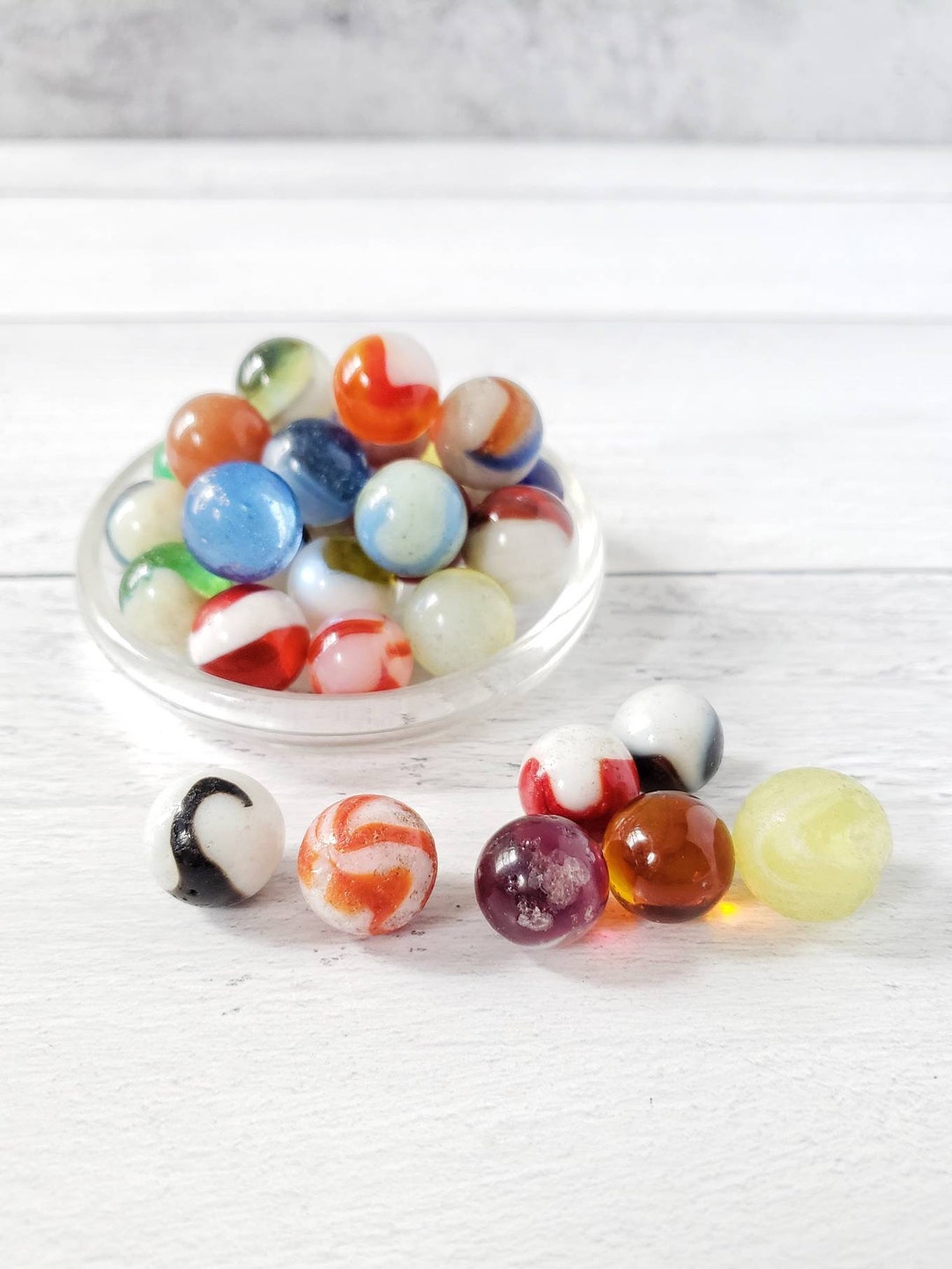 Mixed Lot of 25 Vintage Marbles, 1950's to 1970's Playing Marbles - Etsy