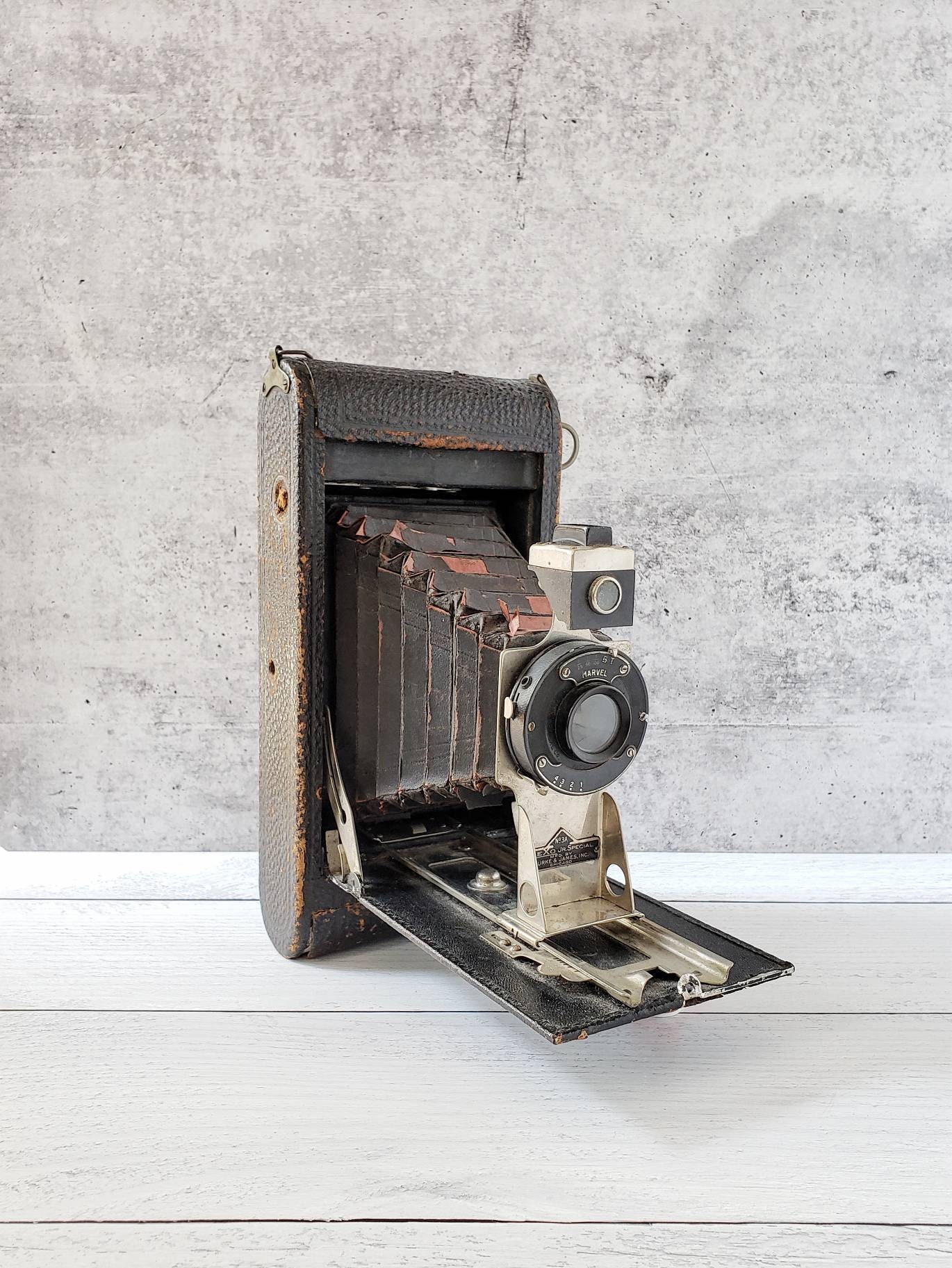 Antique Folding Camera, Burke & James Rexo Junior Special No. 3A ...