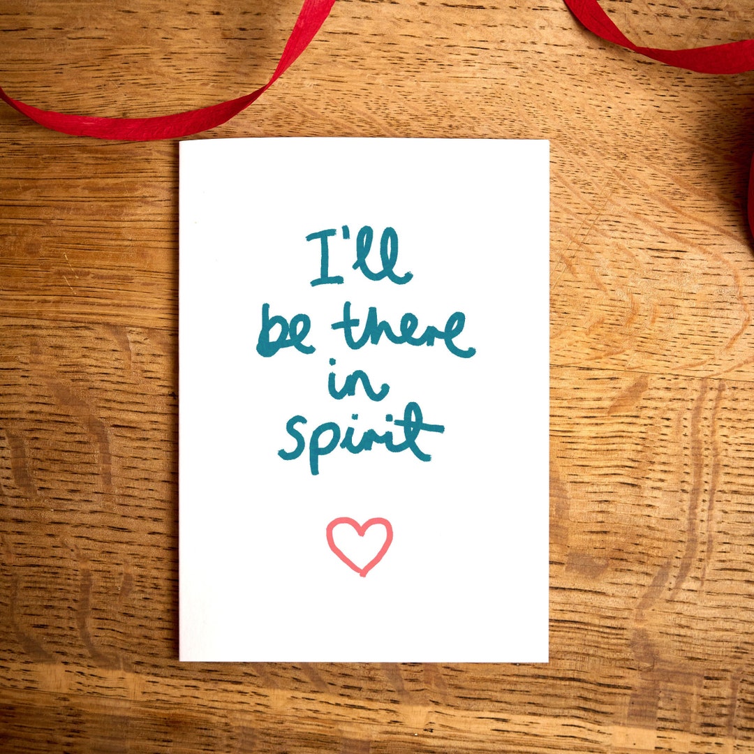 I'll Be There in Spirit Card - Funny Miss You Card - Etsy