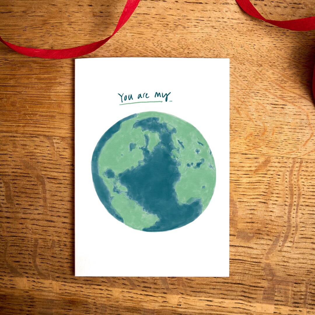 Thank You Card / You Are MY WORLD Card / Appreciation Card ...