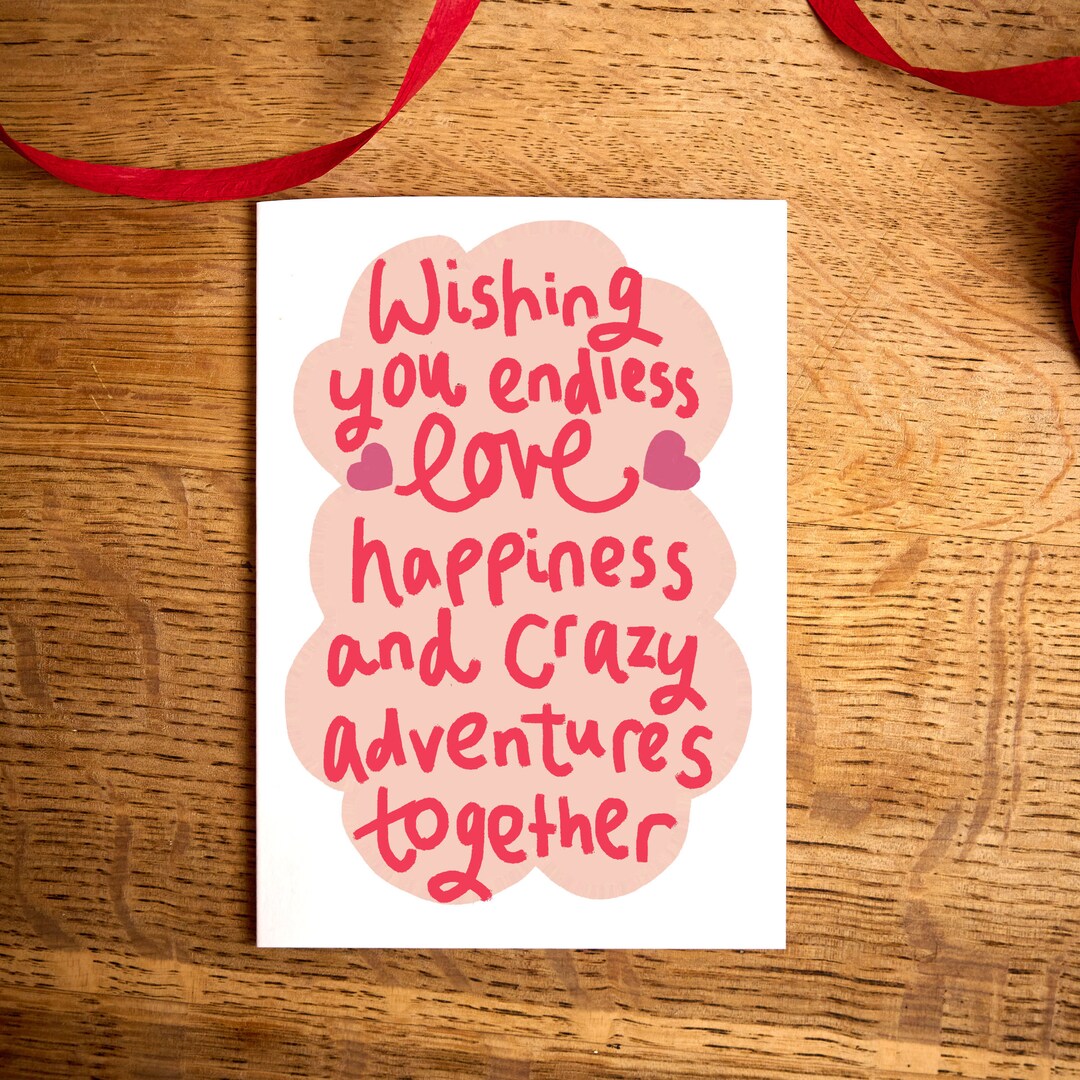 Getting Married Card / Wedding Card / Wishing You Endless Love ...
