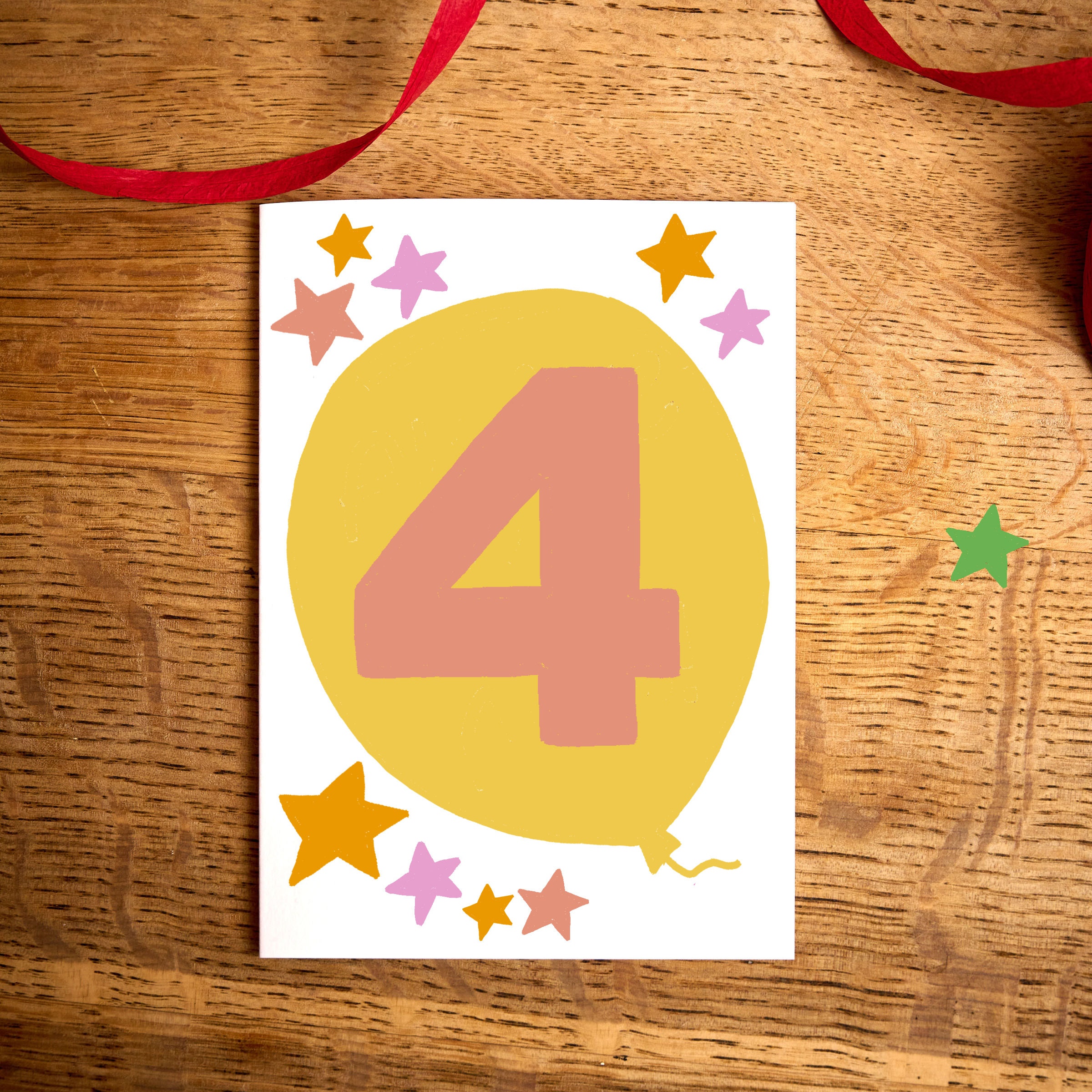 Funny Birthday Card / Happy Birthday Card for 4th Birthday ...