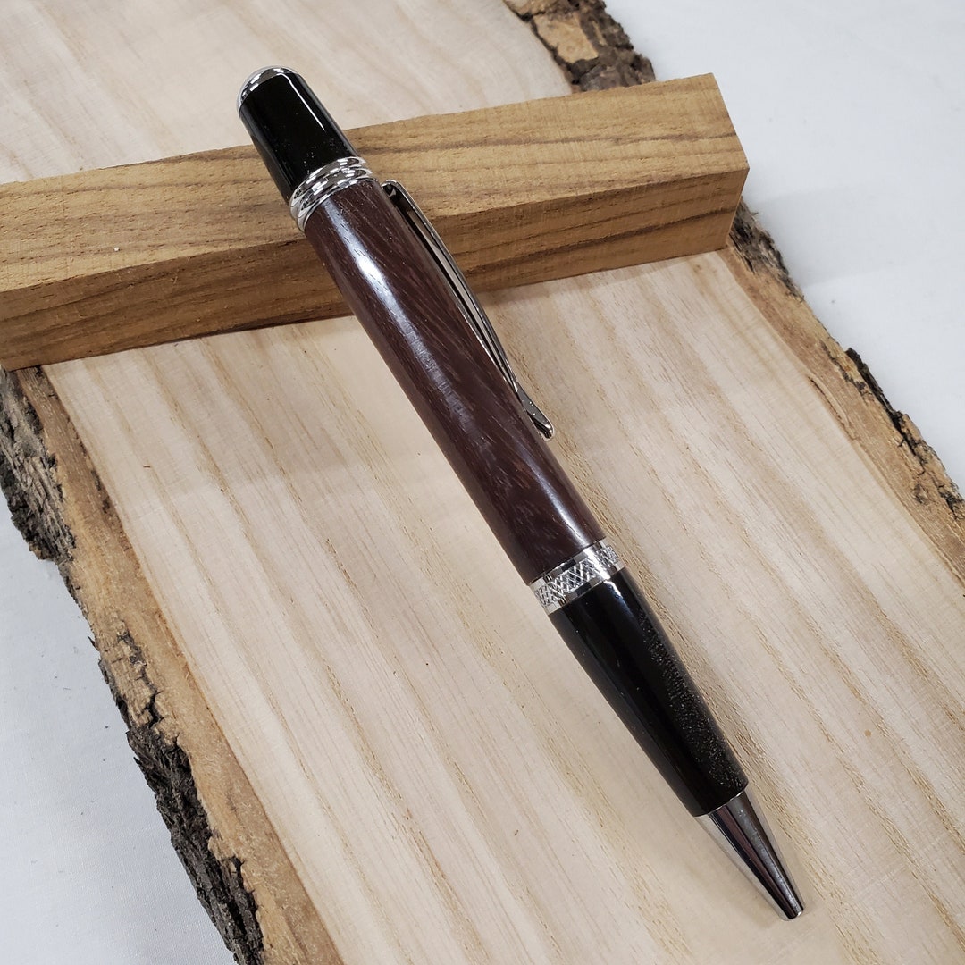 Exotic Katalox Wood Pen, Wallstreet Black and Chrome Finish, Free Gift ...