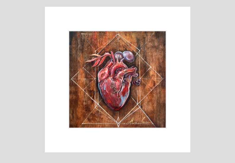 Mushroom Heart Art Print - Etsy