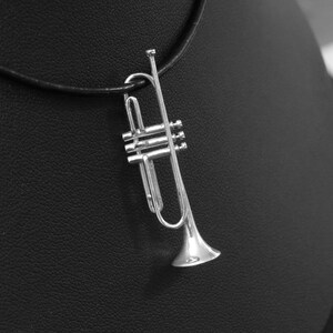 Sterling Silver Trumpet Pendant - Etsy