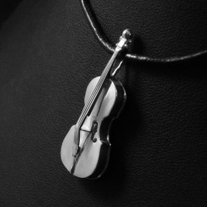 Sterling Silver Cello Pendant - Etsy