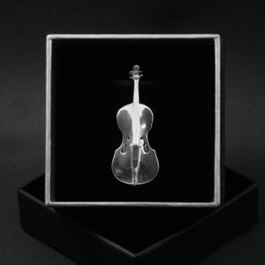 Sterling Silver Cello Pendant - Etsy