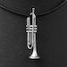 Sterling Silver Trumpet Pendant - Etsy