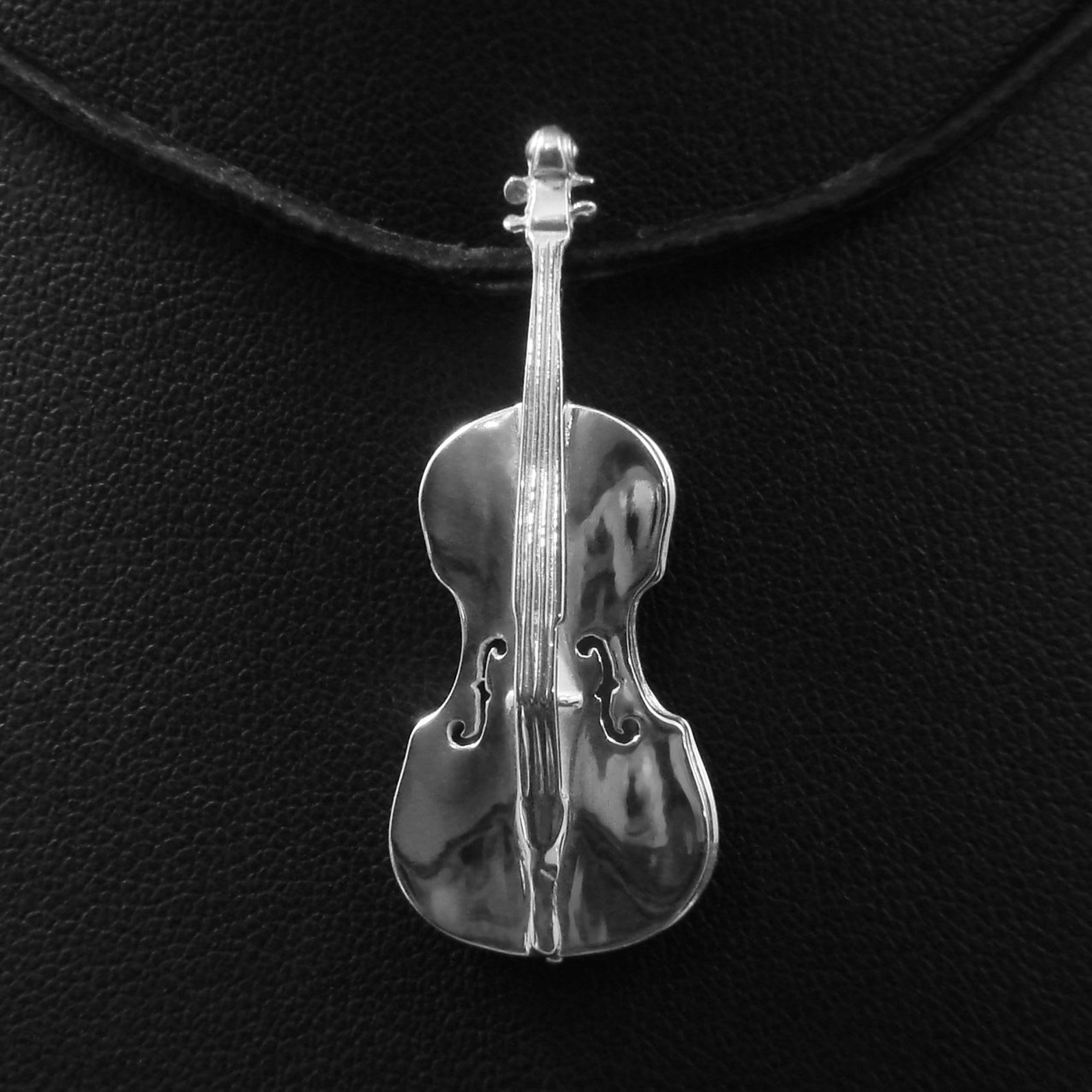 Sterling Silver Cello Pendant | Etsy