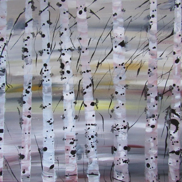 Abstract Birch Trees - Etsy