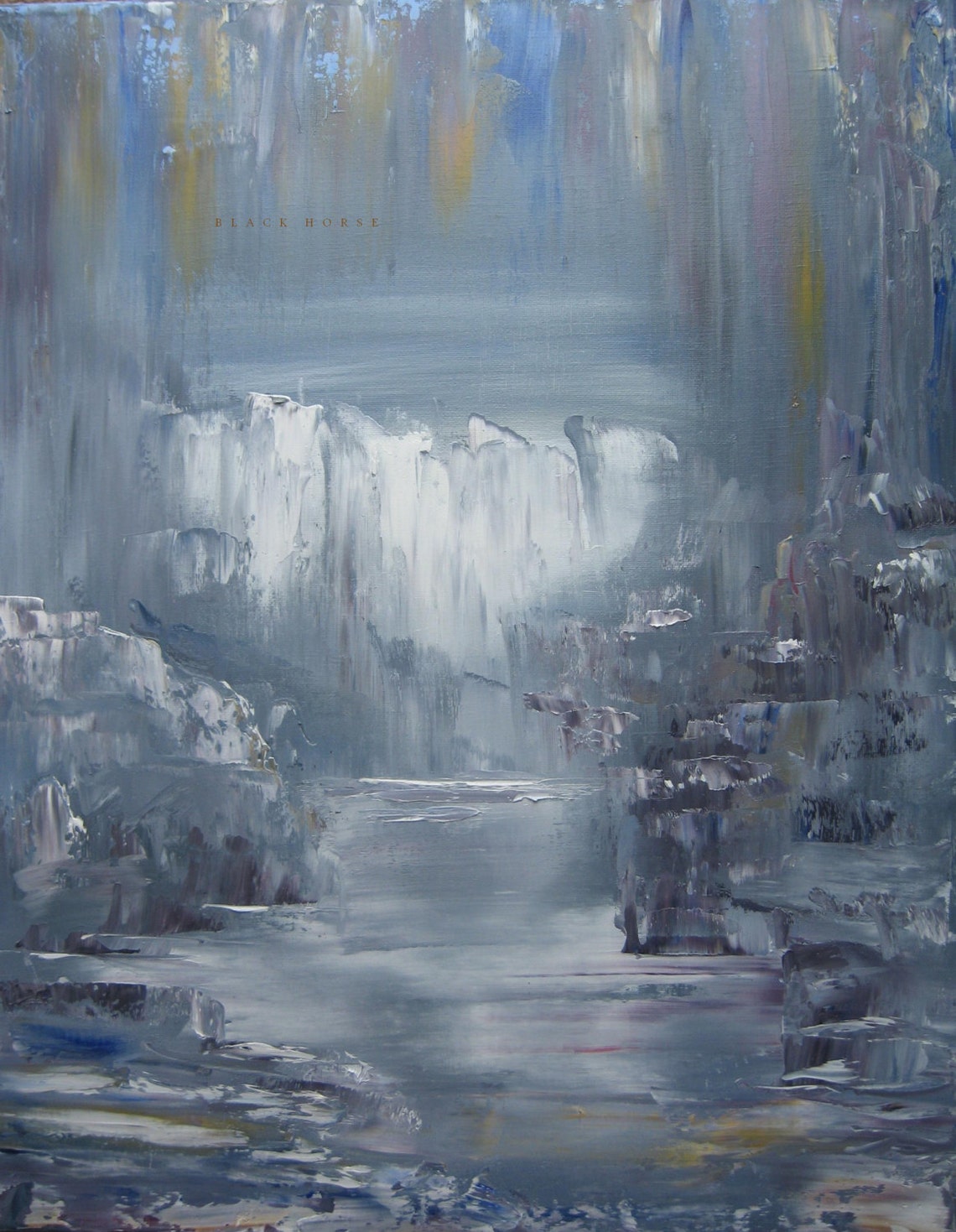 Winter Oil Painting/digital File to Download/modern Painting/abstract ...