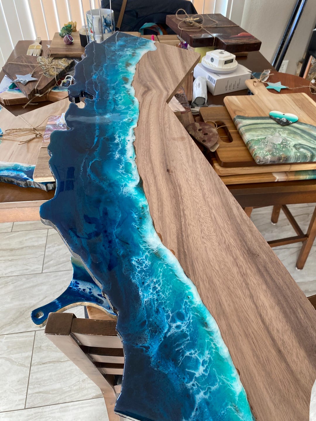 California Resin Wall Hanging and Charcuterie Board - Etsy