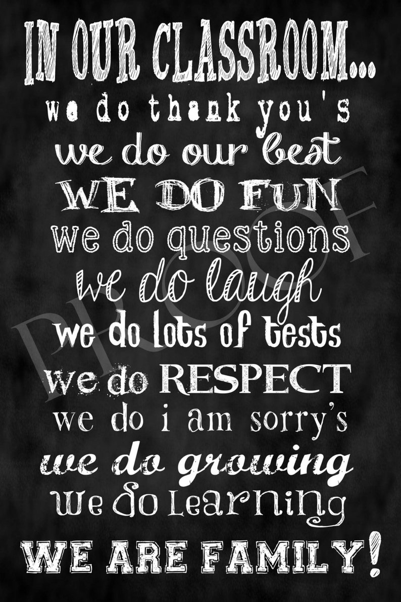 In Our Classroom Poster Digital Download - Etsy