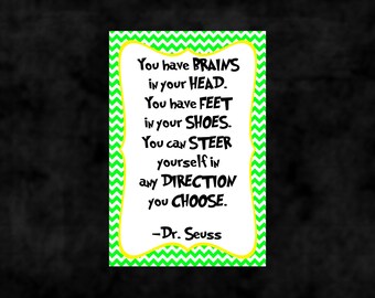 Dr. Seuss Quote Print Classroom Poster or Nursery Print | Etsy