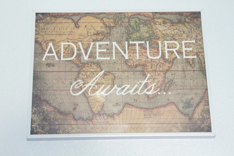 Adventure Awaits Vintage Map Print Digital Download - Etsy