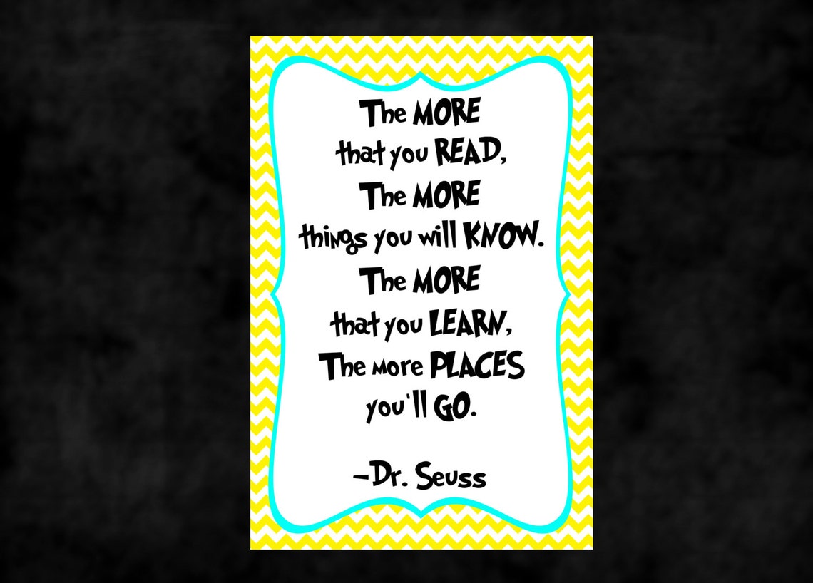Dr. Seuss Quote Print Classroom Poster or Nursery Print - Etsy