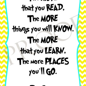 Dr. Seuss Quote Print Classroom Poster or Nursery Print - Etsy