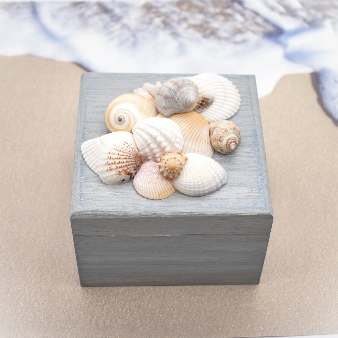 Seashell Keepsake Box - Sea Shell Jewelry Box - Beach House Décor ...