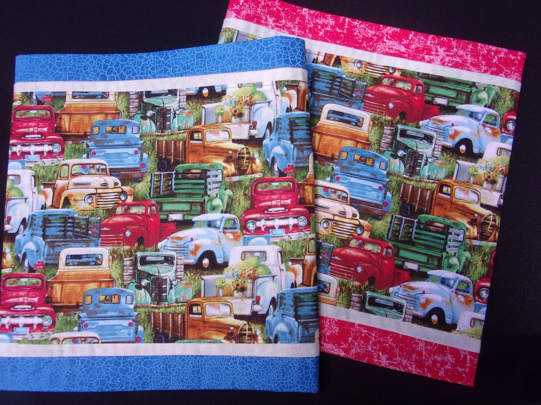 Americana Trucks Table Runner, Farmhouse Truck Runner, Vintage Pickups ...