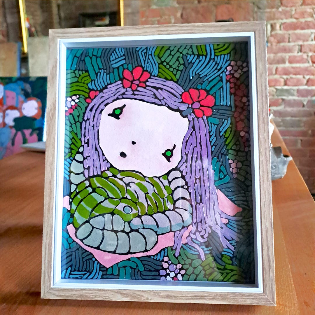 BOZZOLO - Original Painting on Canvas With Frame - Height 20 Cm X ...