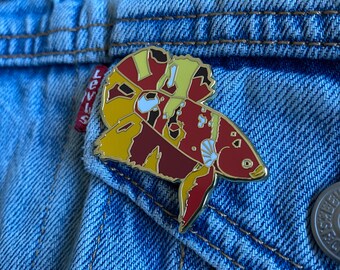 Red and Blue Betta Fish Enamel Pin Betta Fish Betta Betta - Etsy