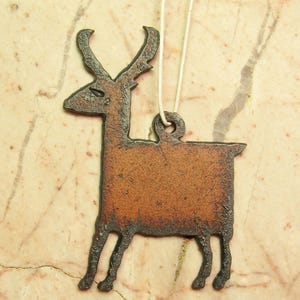 Rustic Iron Deer 2" Pendant One Pc, Patina Metal Deer - Etsy
