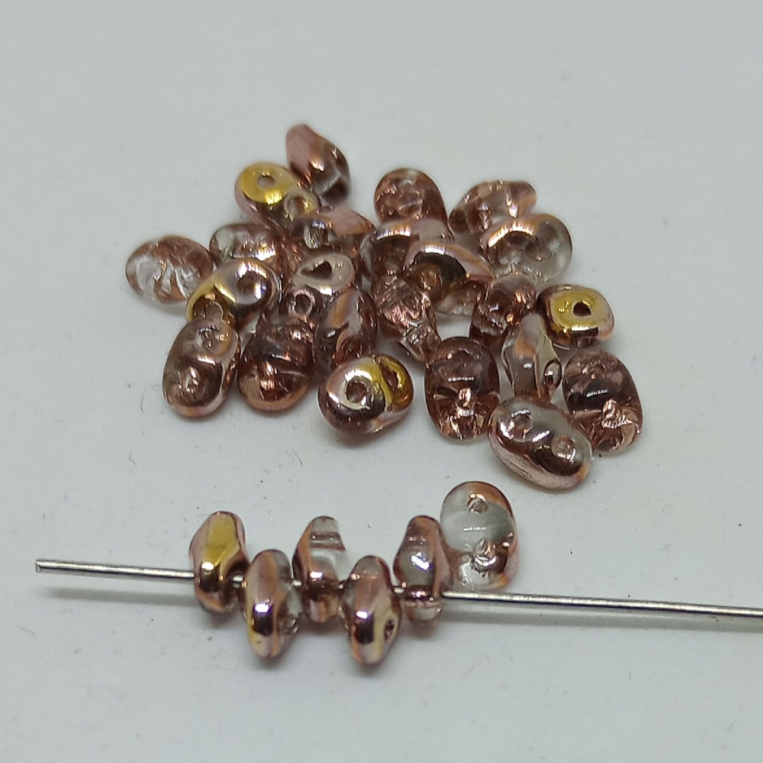 Superduo 2-hole 2.5x5mm Crystal Capri Gold 10 Grams, Matubo Czech Beads ...
